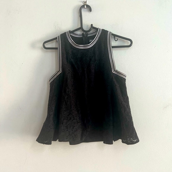 project RUNWAY | Tops | Project Runway Black White Sleeveless Peplum ...